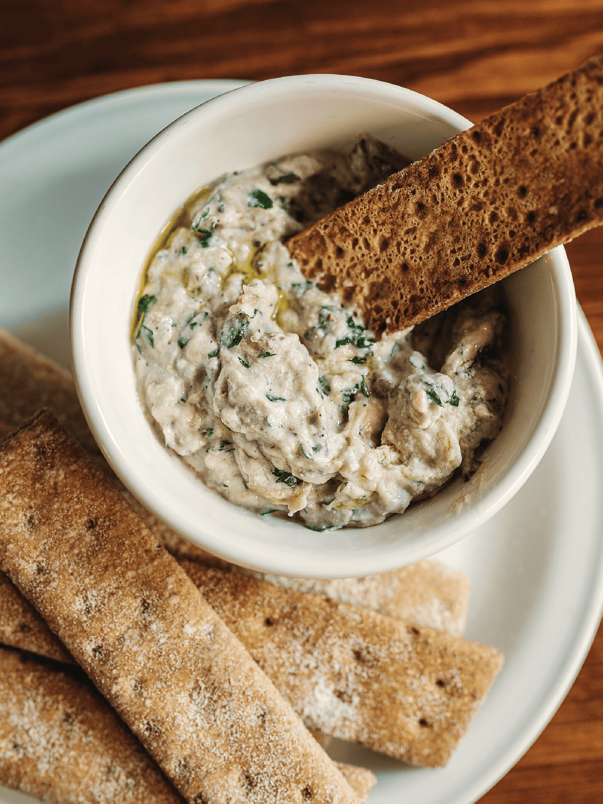 Charred Aubergine Cream Dip Recipe | GAIL's Bakery