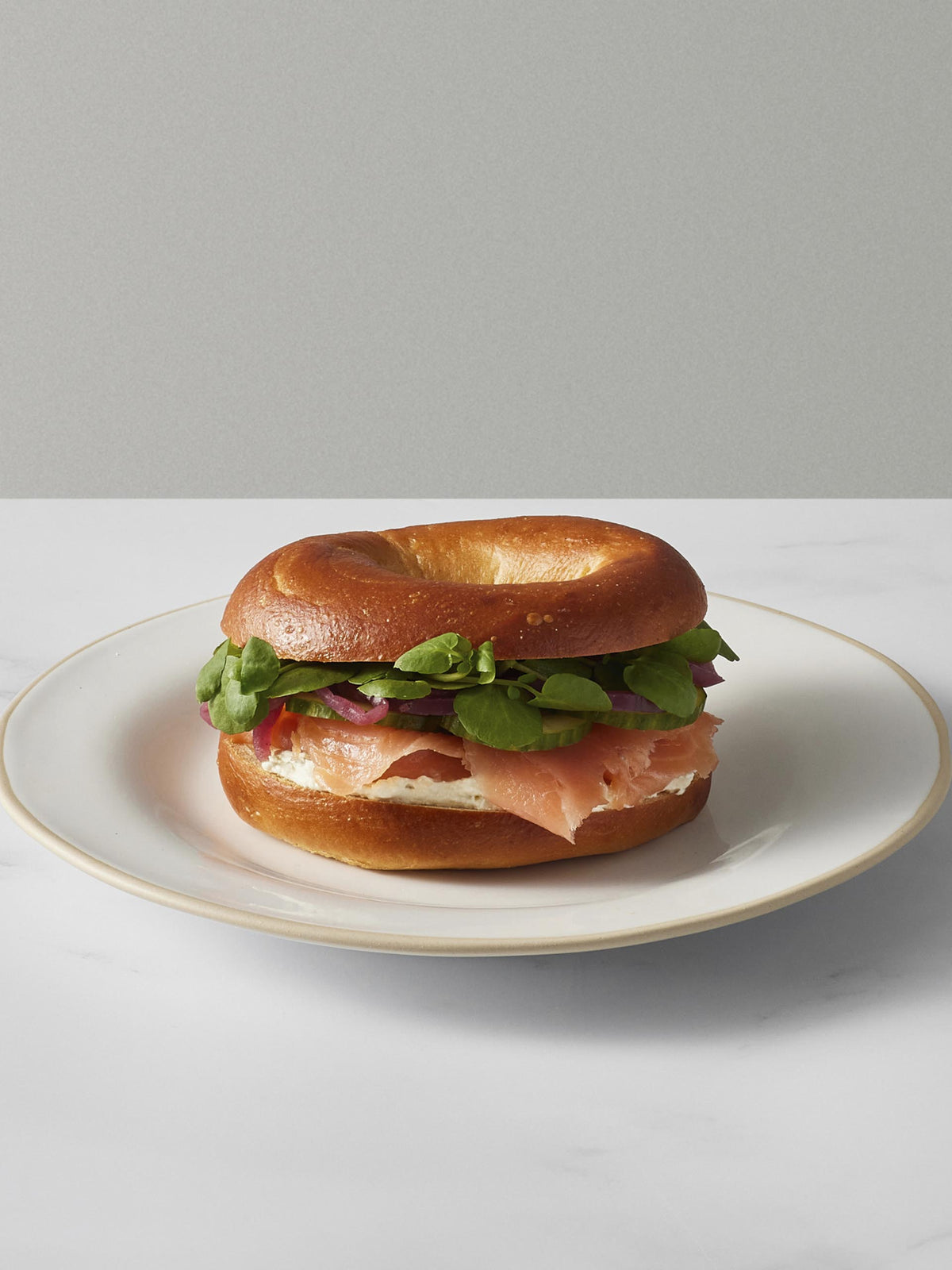 Smoked Salmon And Cream Cheese Plain Bagel | GAIL's Bakery